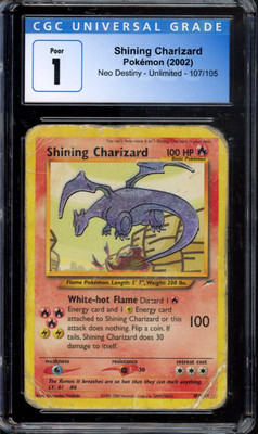 2002 POKEMON NEO DESTINY #107/105 SHINING CHARIZARD HOLO CGC 1 | eBay