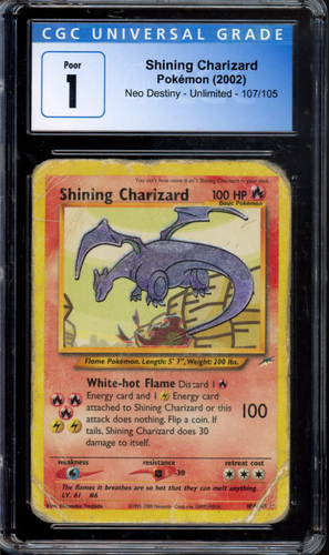 2002 POKEMON NEO DESTINY #107/105 SHINING CHARIZARD HOLO CGC 1 | eBay