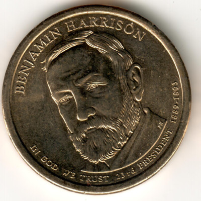 USA - 2012D - 1$ Presidential Coin - Benjamin Harrison - Rare - #12534 ...