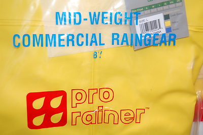 Pro Rainer Trident Bib Pants Commercial Raingear Yellow Assorted Sizes ...
