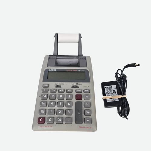 CASIO HR-100LC Desktop Printer Calculator Charger Included | eBay