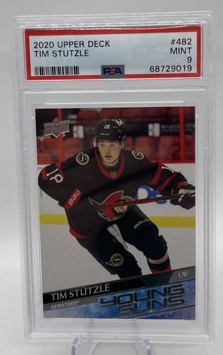 2020 Upper Deck Young Guns Tim Stutzle RC PSA 9 Mint #482 Rookie 2020 ...