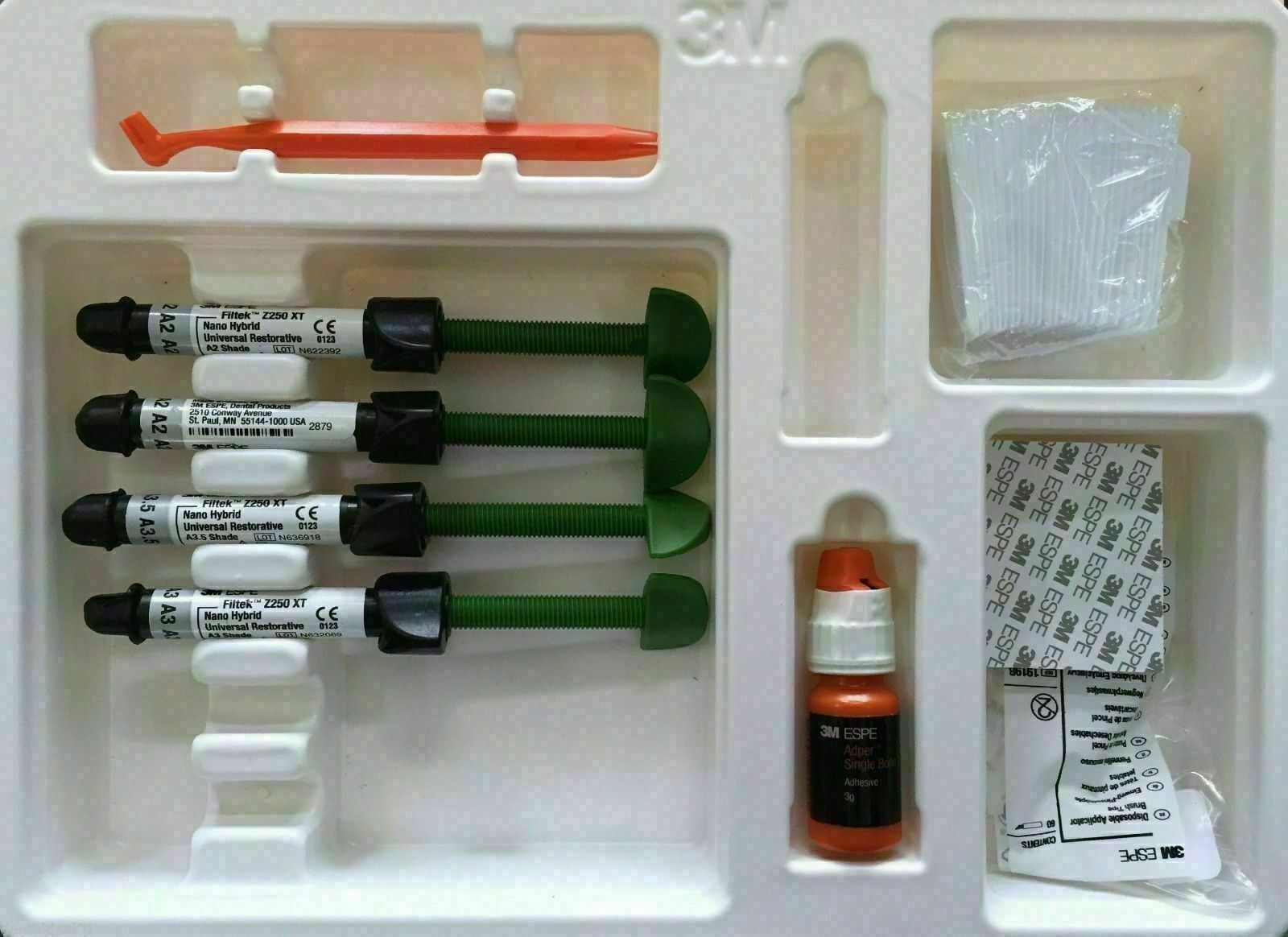 Filtek Supreme Z250XT Syringes 4 syringe + Single Bond 2 (6 GM ...