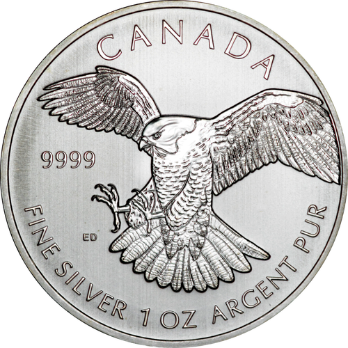 Canada 2014 Birds of Prey Peregrine Falcon 1 oz Silver .9999 Fine $5 ...