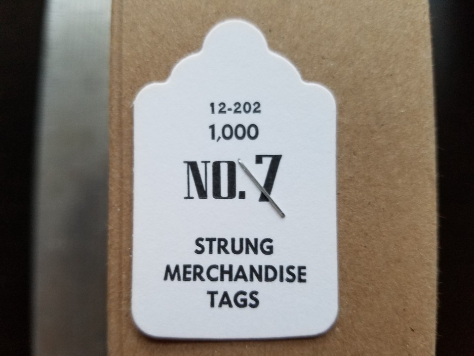 1000 Blank White Merchandise Price Tags with Strings Size #7 Retail ...