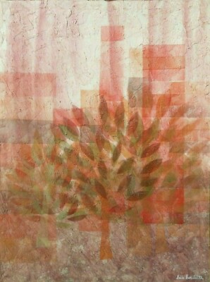 1983 Helle Hamilton Abstract Painting 48" X 36" East Park Gallery Oil ...