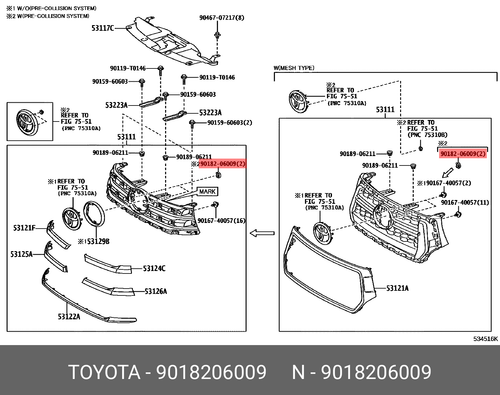 Genuine OE nut w/washer, 9018206009 for TOYOTA 90182-06009 | eBay
