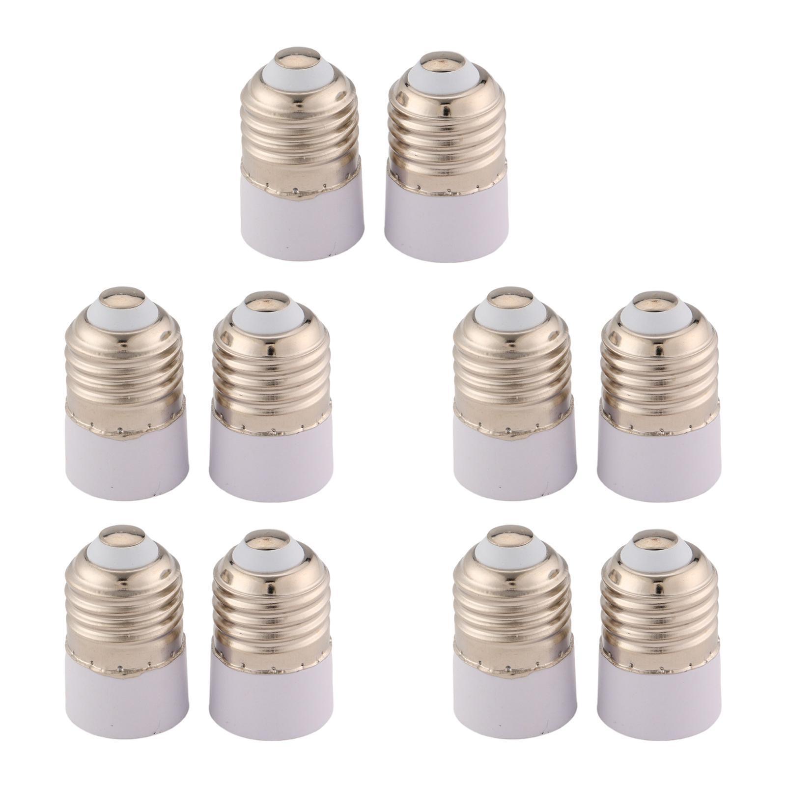 10x E27 to E14 Socket Adapter Easy to Install Lighting Accessories Lamp ...