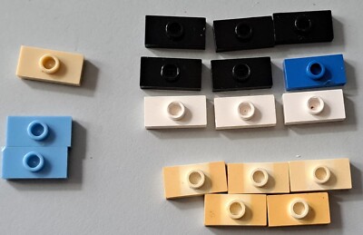 LEGO 17 x PLATE 1 x 2 MODIFIED w/ 1 STUD - 3794a, 3794b, 15573 (see ...