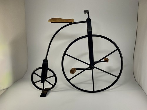 Vintage Style Metal Decorative Art Deco Bike Bicycle With Wood Pedals ...