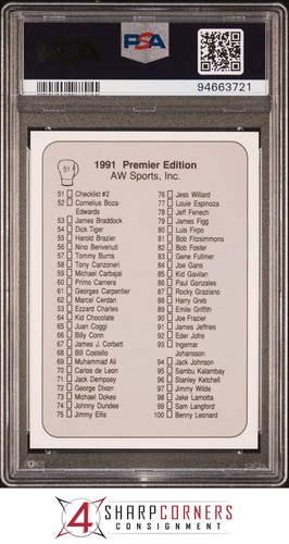 1991 AW SPORTS BOXING #51 MUHAMMAD ALI CASSIUS CLAY CHECKLIST PSA 9 | eBay