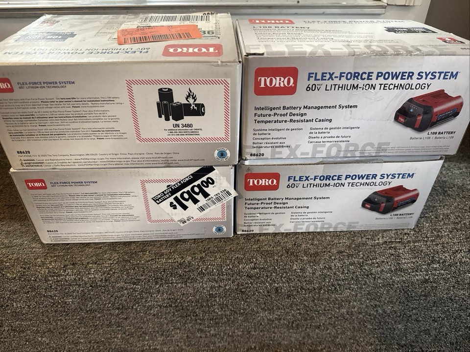 3 Pack Of Batteries- Toro 7013940 2Ah Li-Ion Battery - Black/Red ...