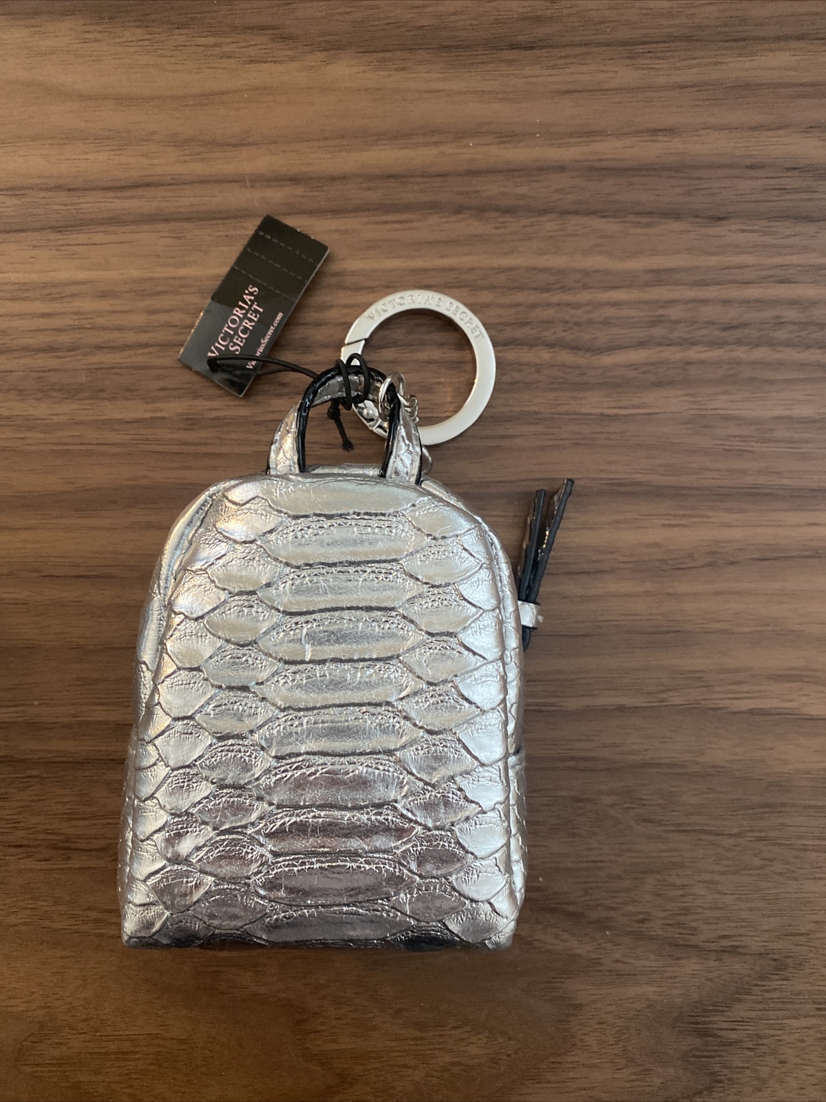 NWT Victoria Secret mini backpack key chain Silver3 1/2 X 4 X 2 | eBay