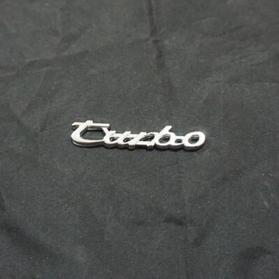 1x Chrome Silver turbo Small Metal Emblem Sticker Badge Decal Car 3D ...