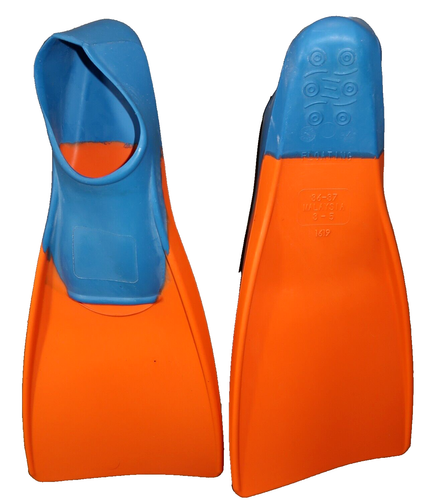Rise Aquatics Elite Training Floating Swim Fins Flipper Orange/Blue XS ...