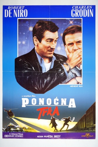 MIDNIGHT RUN Original exYU movie poster 1988 ROBERT DE NIRO CHARLES ...