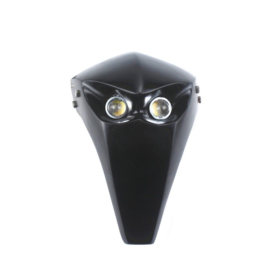Custom Motorcycle Front Headlight Universal 12V LED Hi/Lo Beam Headlamp ...