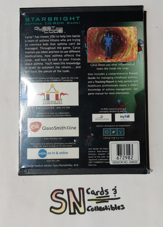 Quest For The Code Starbright Asthma PC CD-ROM Game Rare Brand New ...