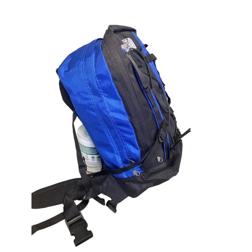 North Face Rucksack Outdoor Hiking Camping Day Pack Blue Black Backpack ...