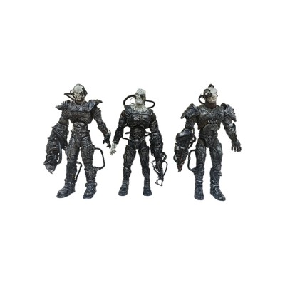 Star Trek Hirogen Cadassian Klingon Borg Figures Set Art Asylum Alien ...