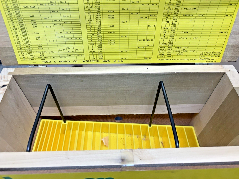 Vintage Hanson Drill Bit Store Display High Speed Jobbers Drills in ...