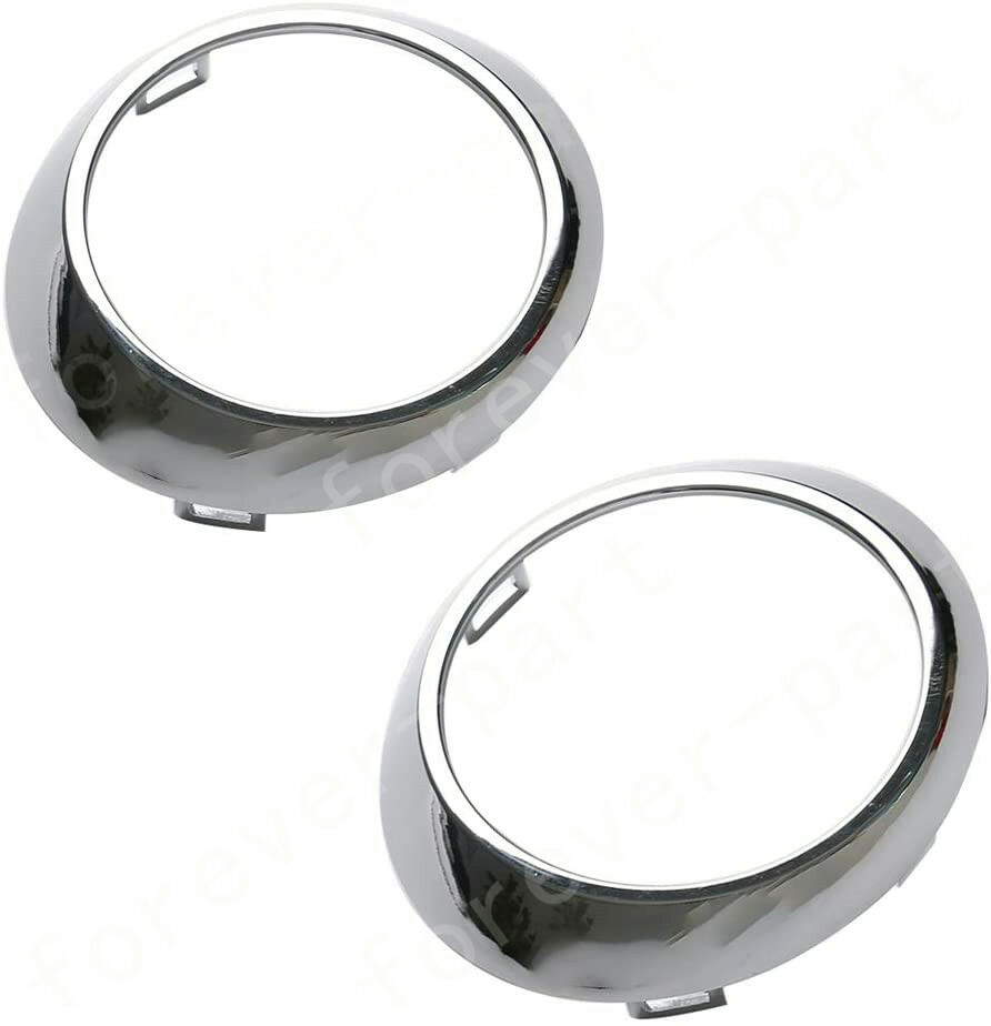 1 Pair L+R Chrome Bumper Fog Light Bezel Ring Cover Fits Mercedes W251 ...