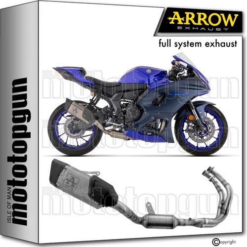 Full system exhaust black aluminium c pista arrow yamaha yzf r7 21/23 ...