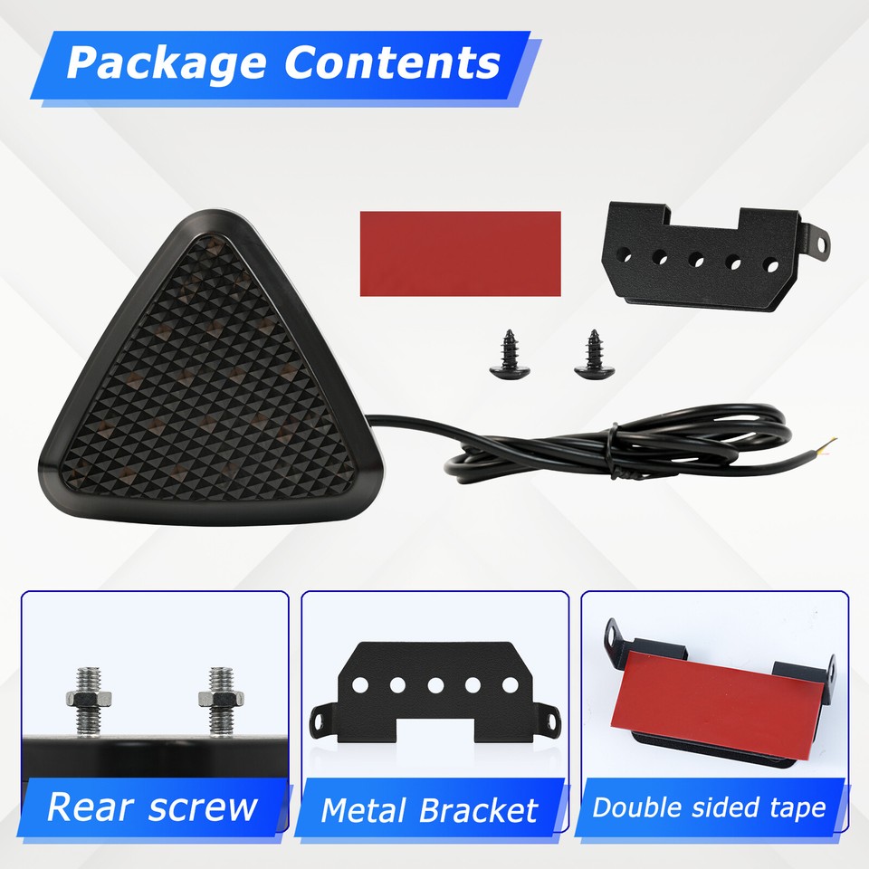 F1 Style LED Rear Strobe Flashing Tail 3rd Brake Stop Light Safety ...
