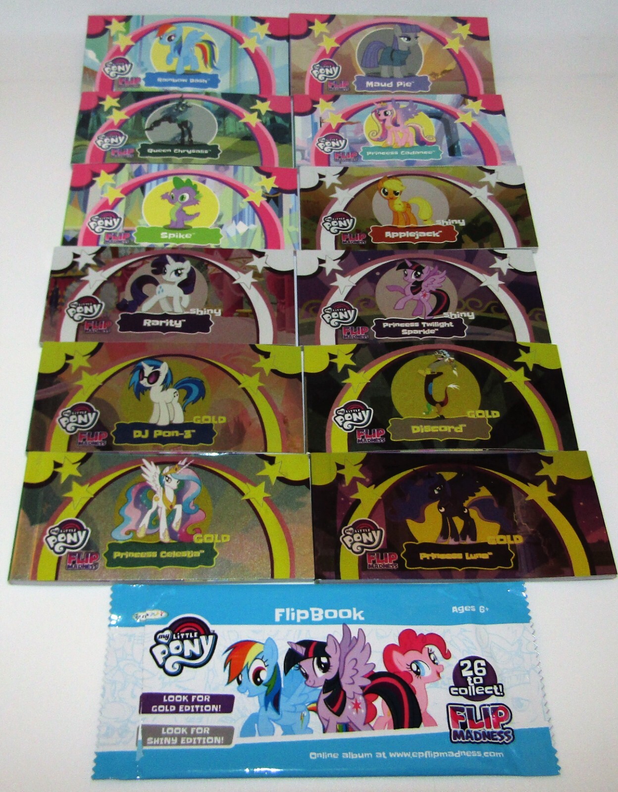 My Little Pony Flip Book Lot of (12) Different Dj-pon3 Luna Rarity ...