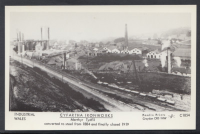 Wales Postcard - Cyfartha Ironworks, Merthyr Tydfil - Closed in 1919 ...