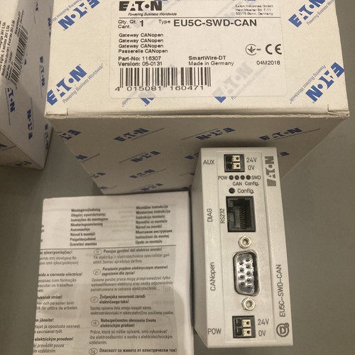 UK Stock, Eaton EU5C-SWD-CAN plc peripheral CANopen Module. New, Boxed ...