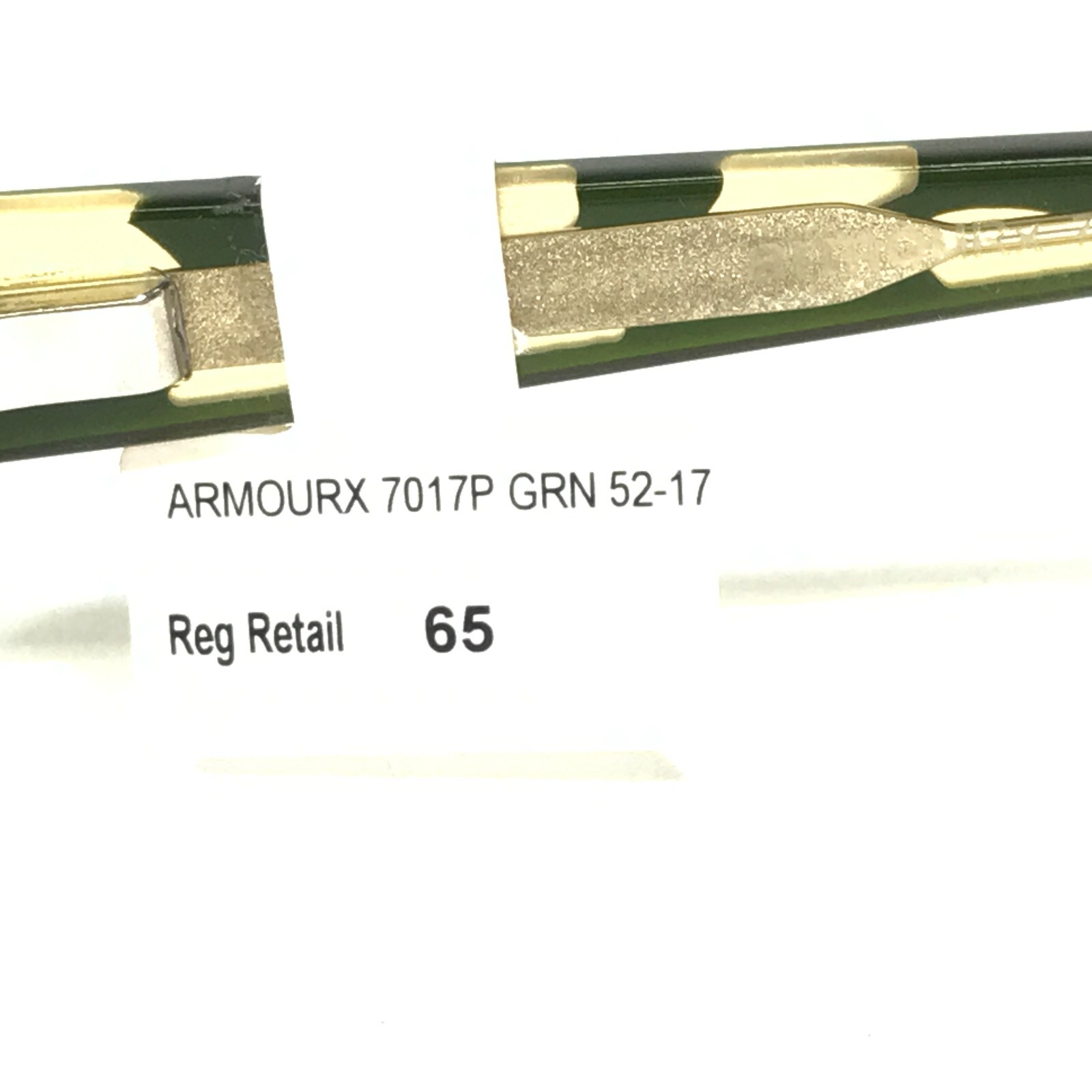 Armourx Safety Eyeglasses Frames 7017 GRN Green Brown Gold Z87-2 52-17 ...