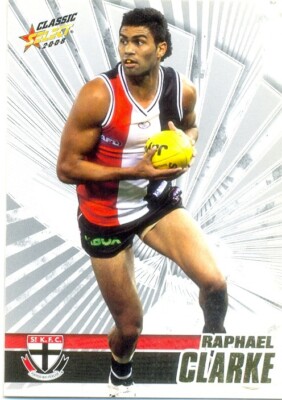 2008 AFL SELECT CLASSIC COMMON CARD #128 Raphael Clarke - St Kilda ...
