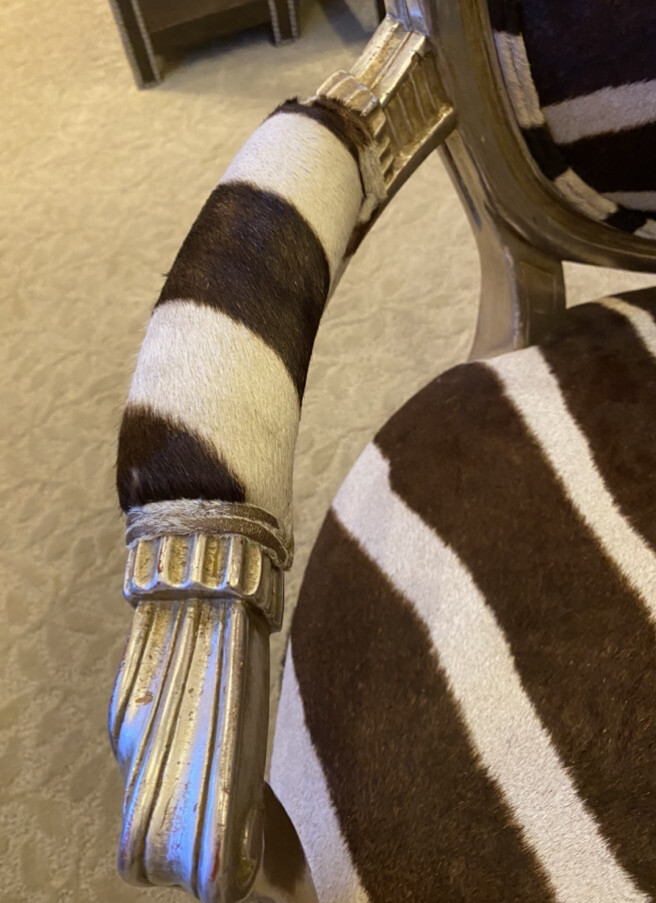 J.Robert Scott Original Genuine Zebra Skin Hide Chair | eBay