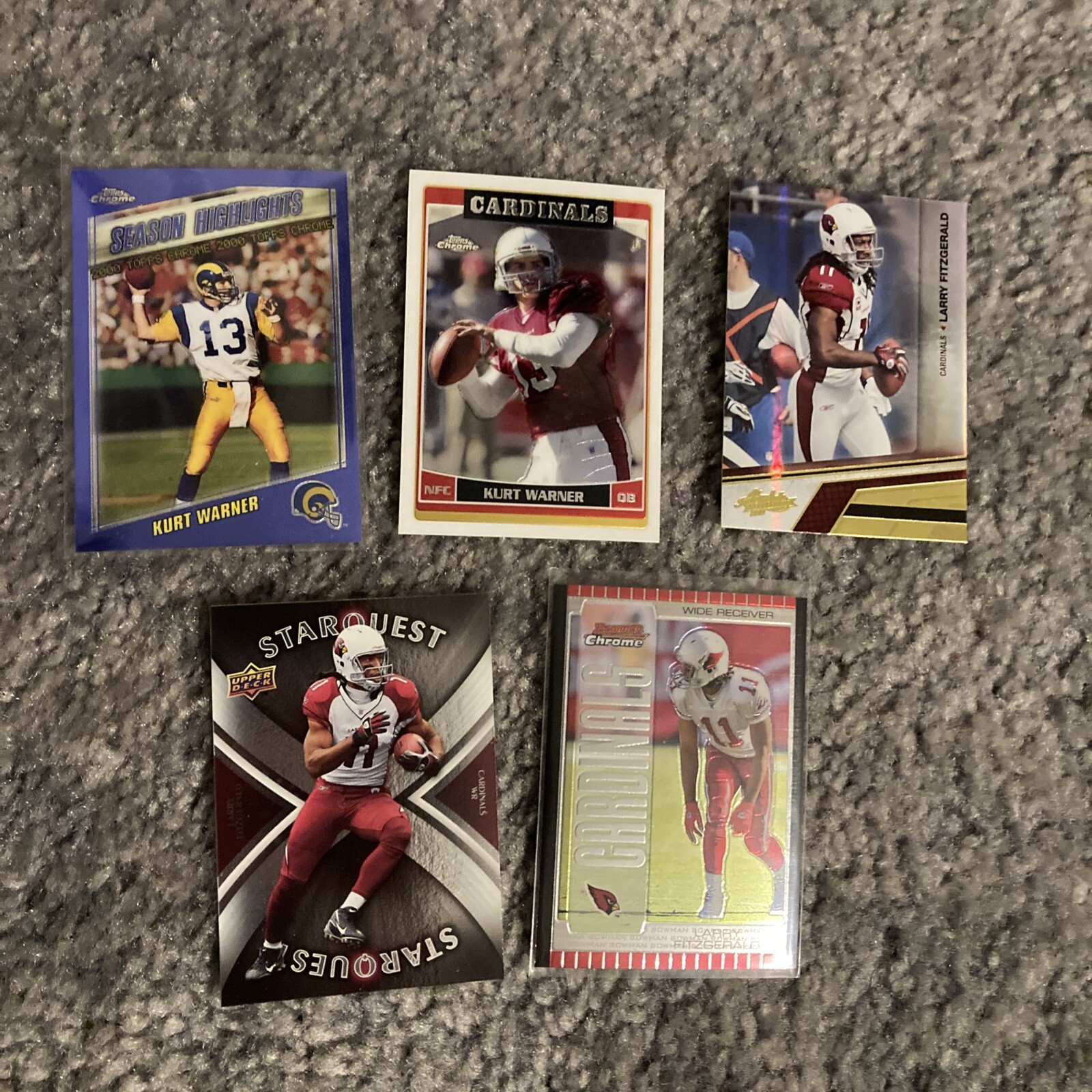 Lot of 27 Football Cards - Chrome Inserts Jersey Base - Condition ...
