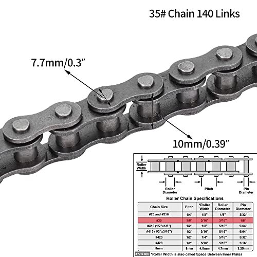 35 Chain Masters 140 Links #35 With Connecting Master Link for Baja ...
