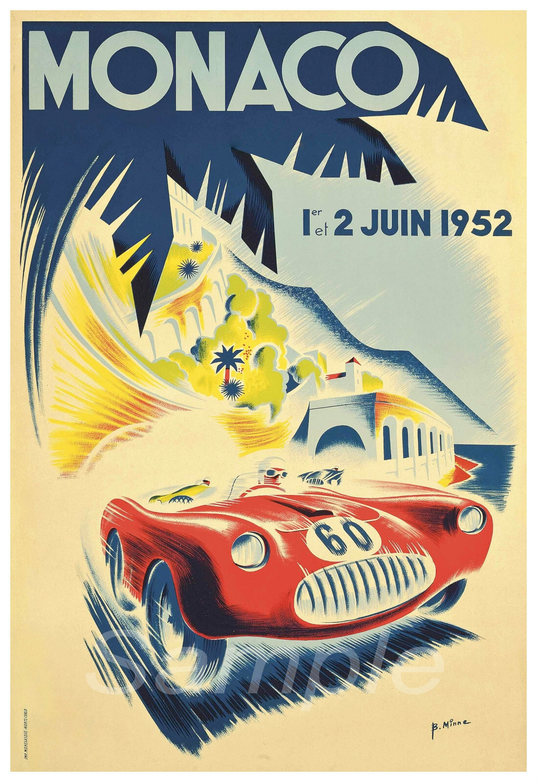 VINTAGE MONACO GRAND PRIX WALL ART PRINTS A2 / A3 / A4 | eBay