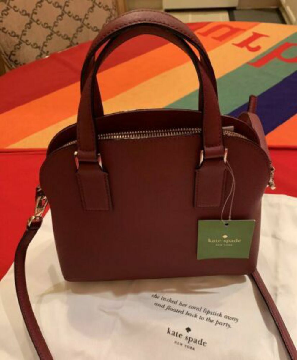 HOT!*NWT Kate Spade Sienna Maroon Cameron Street Small Lottie Bag Purse ...