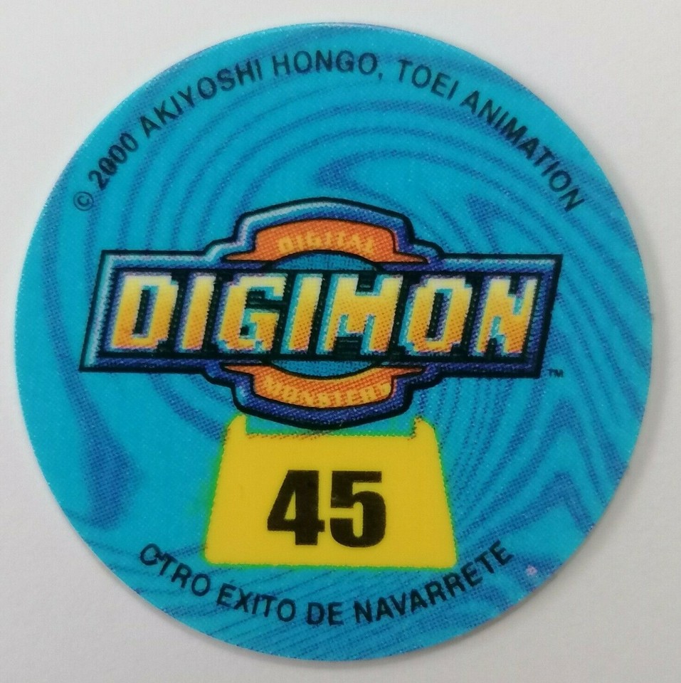 TAZO DIGIMON #45 MERAMON 2000 PERU South America Pogs Taps Toei ...