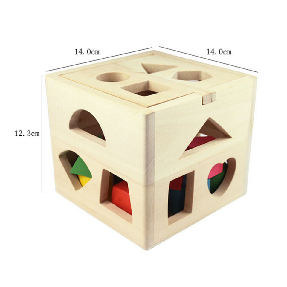 Educational Box Wooden Sorting Cube Sorter Cube Intelligence Box Teens ...