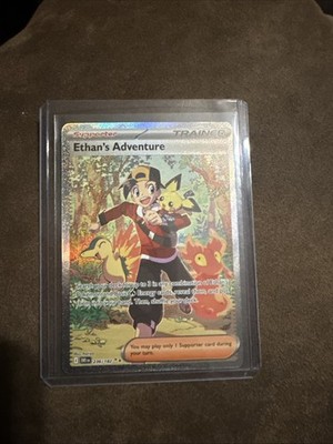 Pokémon TCG Destined Rivals Ethan's Adventure Full Art Trainer Card 236 ...
