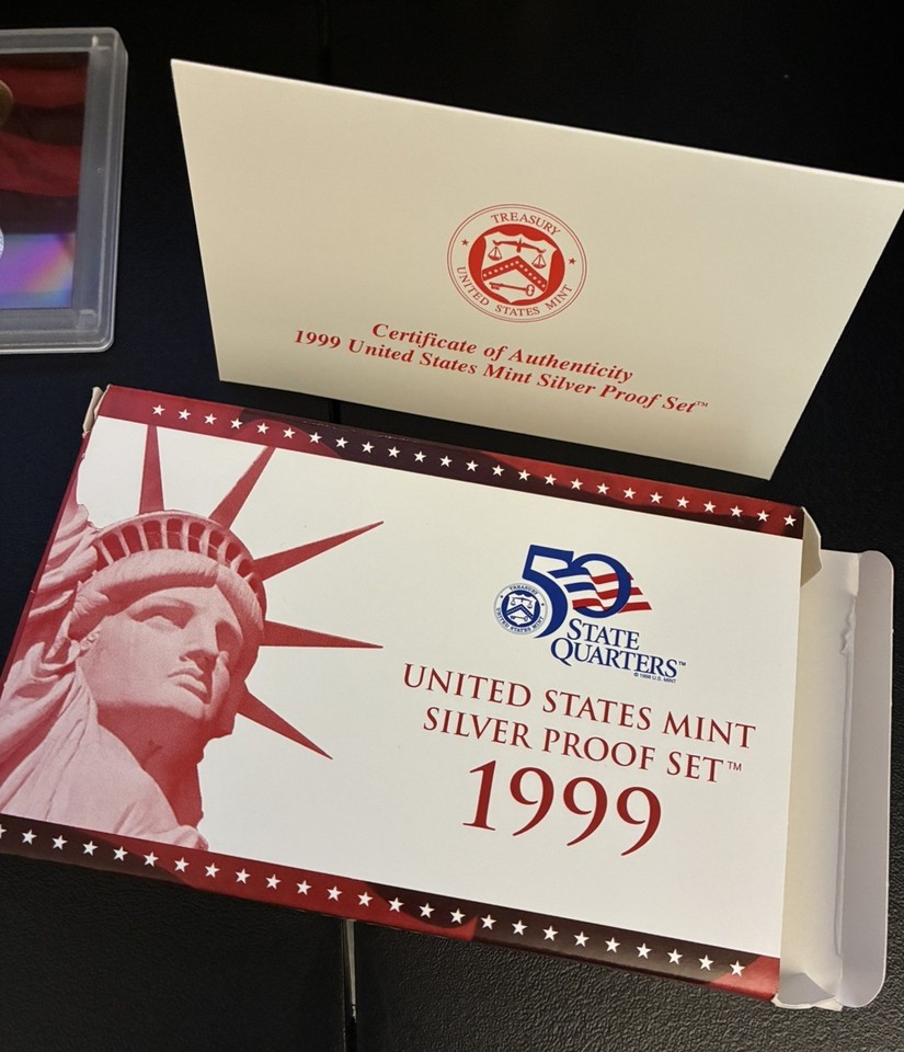1999-2008 Silver Proof State Quarters Complete Set - Very Fine w/ Box ...