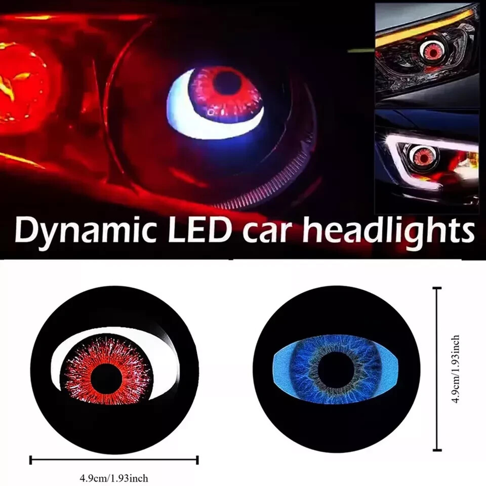 4 Modes Devil Demon Eyes Light Evil Eye WiFi Control Headlight Lamp ...