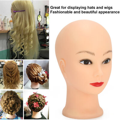 Mannequin Head For Makeup Training Practice Wig Hat Display Bald ...