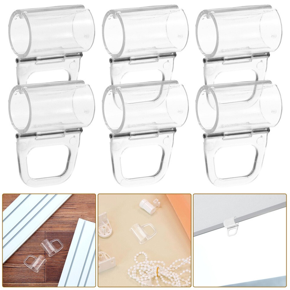 24 pcs Roller Window Shades Pull Transparent Handle Blinds Pulls Fit ...
