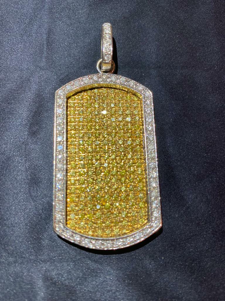 14k Gold Diamond Dog Tag - Gem