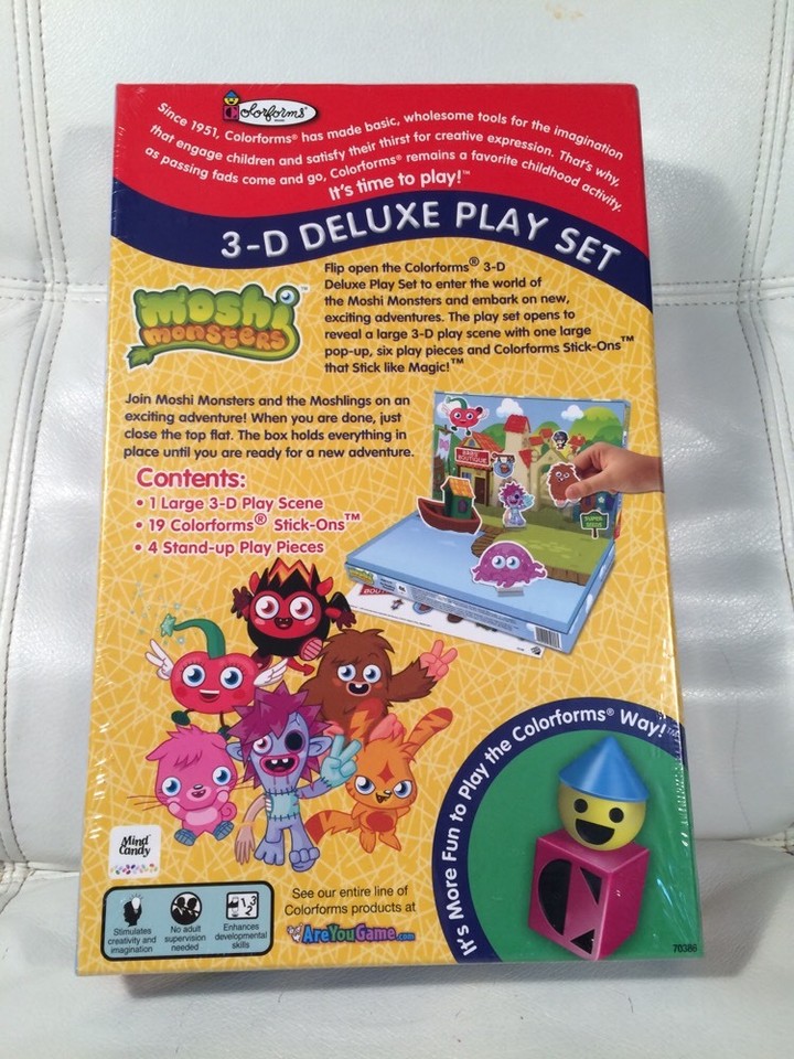 BRAND NEW COLORFORMS MOSHI MONSTERS 3-D DELUXE PLAYSET | eBay