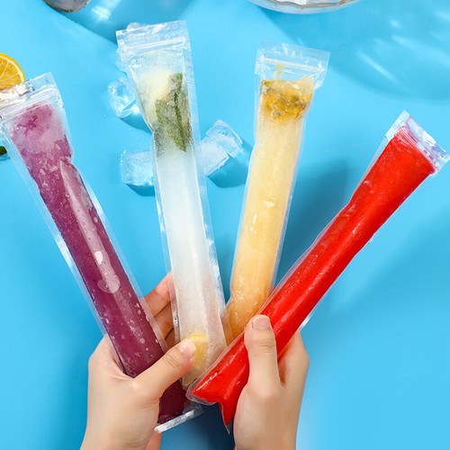 50 pcs Ice Pop Pouch Tubes Mold Ice Popsicle Storage Bags Disposable ...