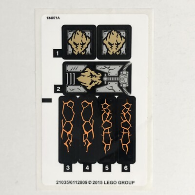 LEGO STICKER SHEET 70733 Ninjago Blaster Bike Decal Stickers Possession ...