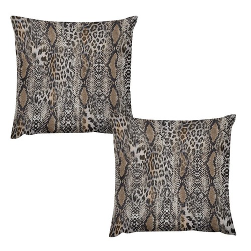 Snake Skin Pillow Cases Grey Snakeskin Leopard Pattern Decor Throw ...